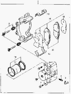 Направляющие суппорта (пальцы) к-кт СTD Ланос, Сенс, Лачетти, GENTRA ...